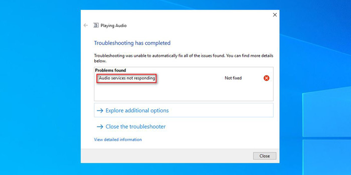 ۱۲ روش رفع مشکل Audio Services Not Responding ویندوز ۱۰ ، ۸٫۱ و ۷